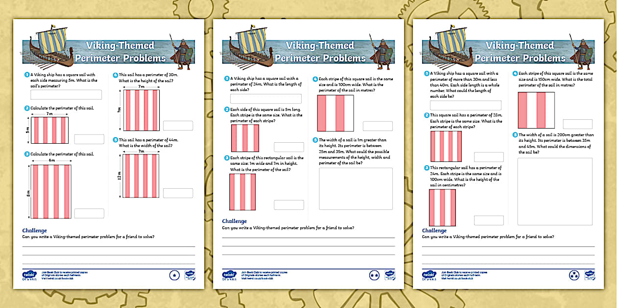 👉 Year 4 Viking Maths Activities | Perimeter Problems